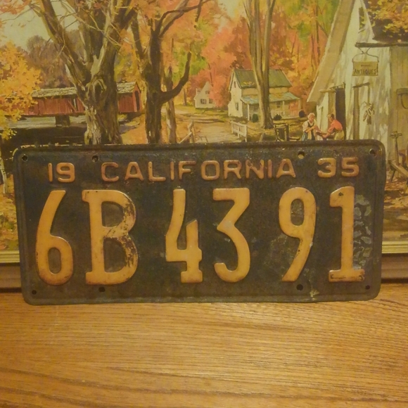 California | Accents | Vintage 935 California License Plate Art Decor ...